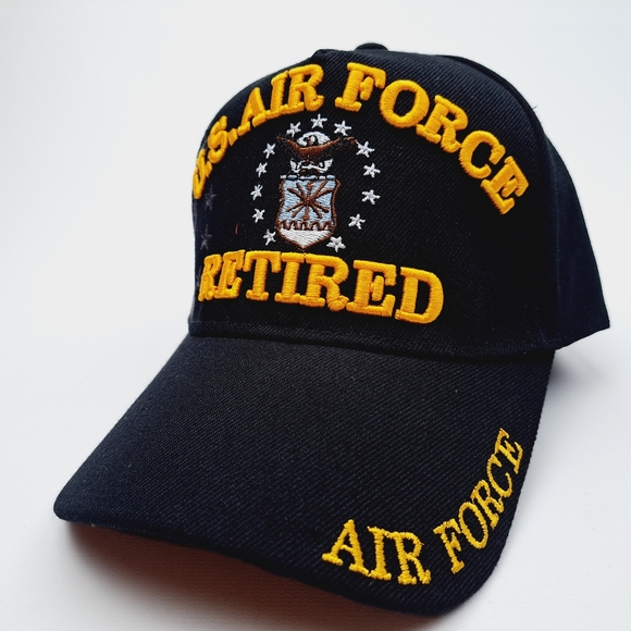 Us Air Force | Accessories | Us Air Force Retired Baseball Cap Black ...